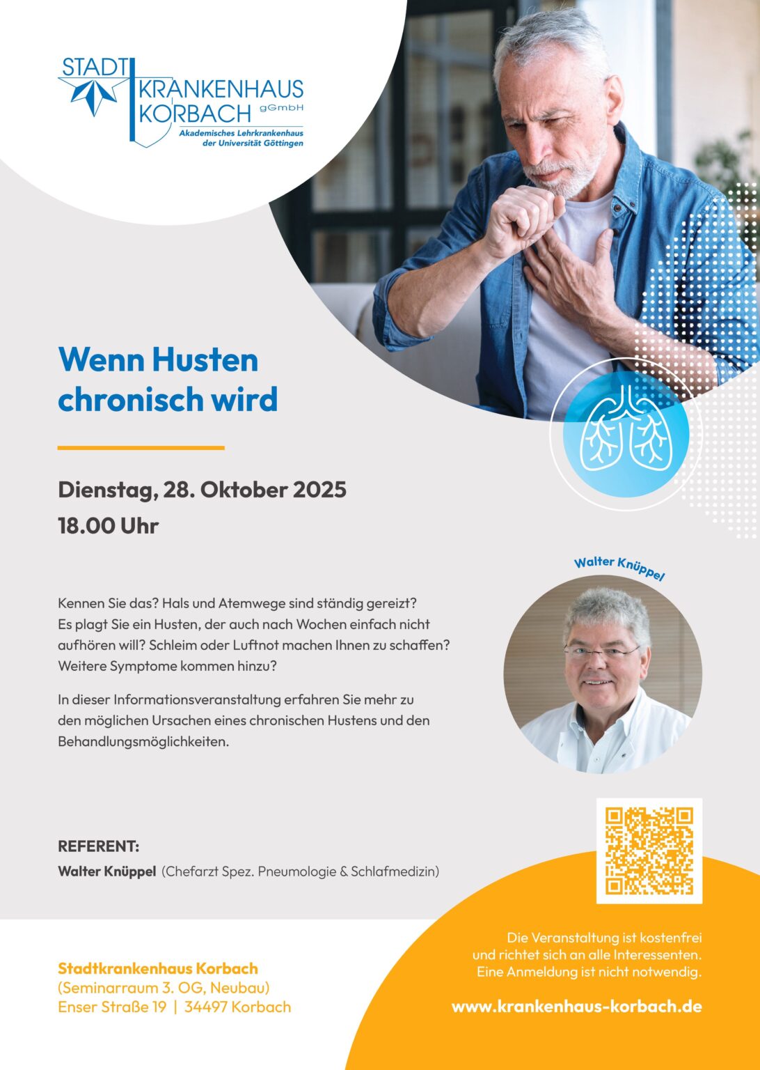 "Wenn Husten chronisch wird…" - Hessenklinik Stadtkrankenhaus Korbach gGmbH
